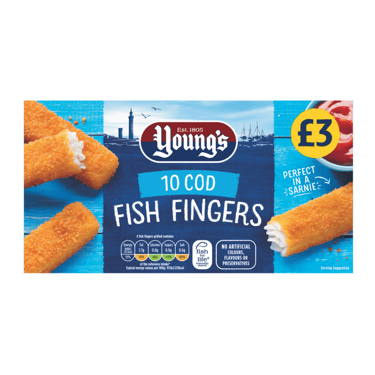 PM £3.00 Young's 10 Cod Fingers - Consort Frozen Foods