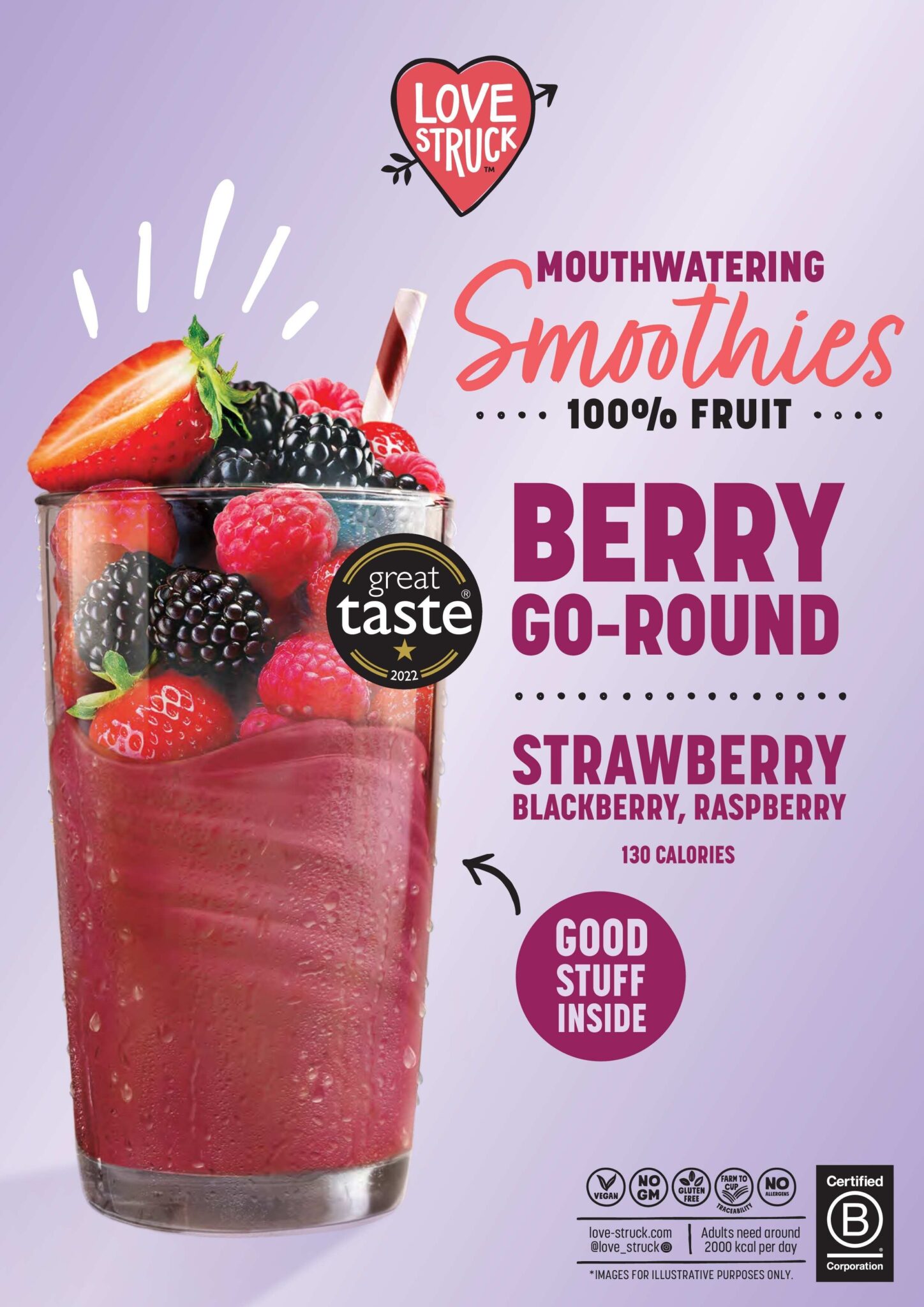 Love Struck Top 6 Fruit Mixed Box Smoothie - Consort Frozen Foods