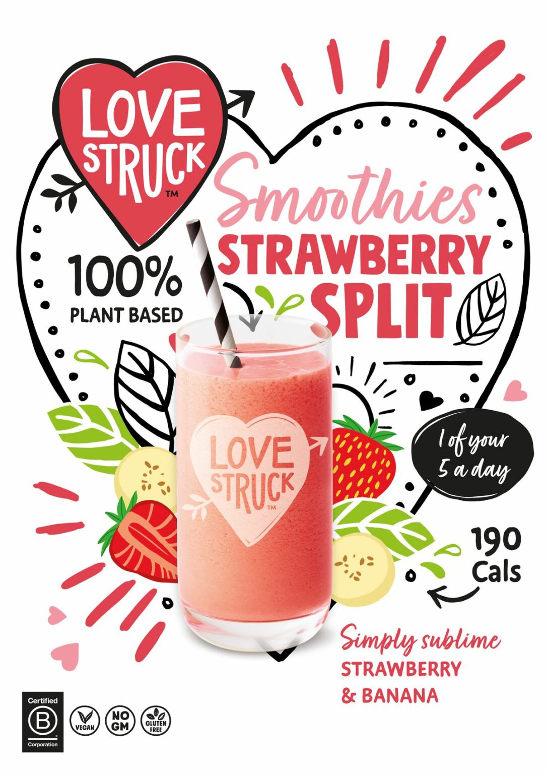 Love Struck Strawberry Split Smoothie - Consort Frozen Foods