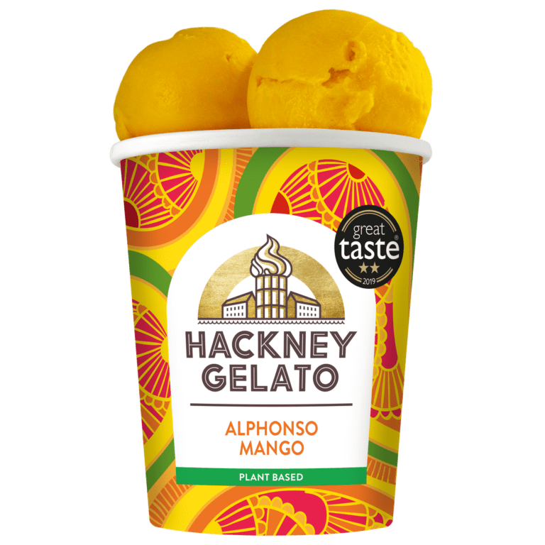 Hackney Gelato Alphonso Mango Sorbet Tub - Consort Frozen Foods
