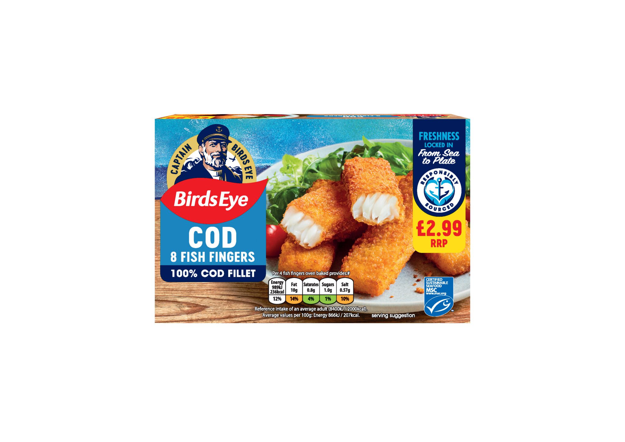 PM 2.99 Birds Eye Cod Fish Fingers - Consort Frozen Foods
