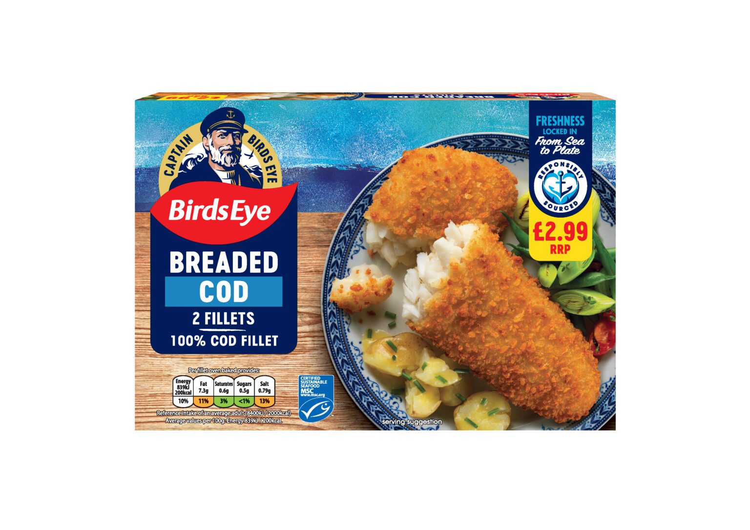PM 2.99 Birds Eye Breaded Cod Fillets - Consort Frozen Foods