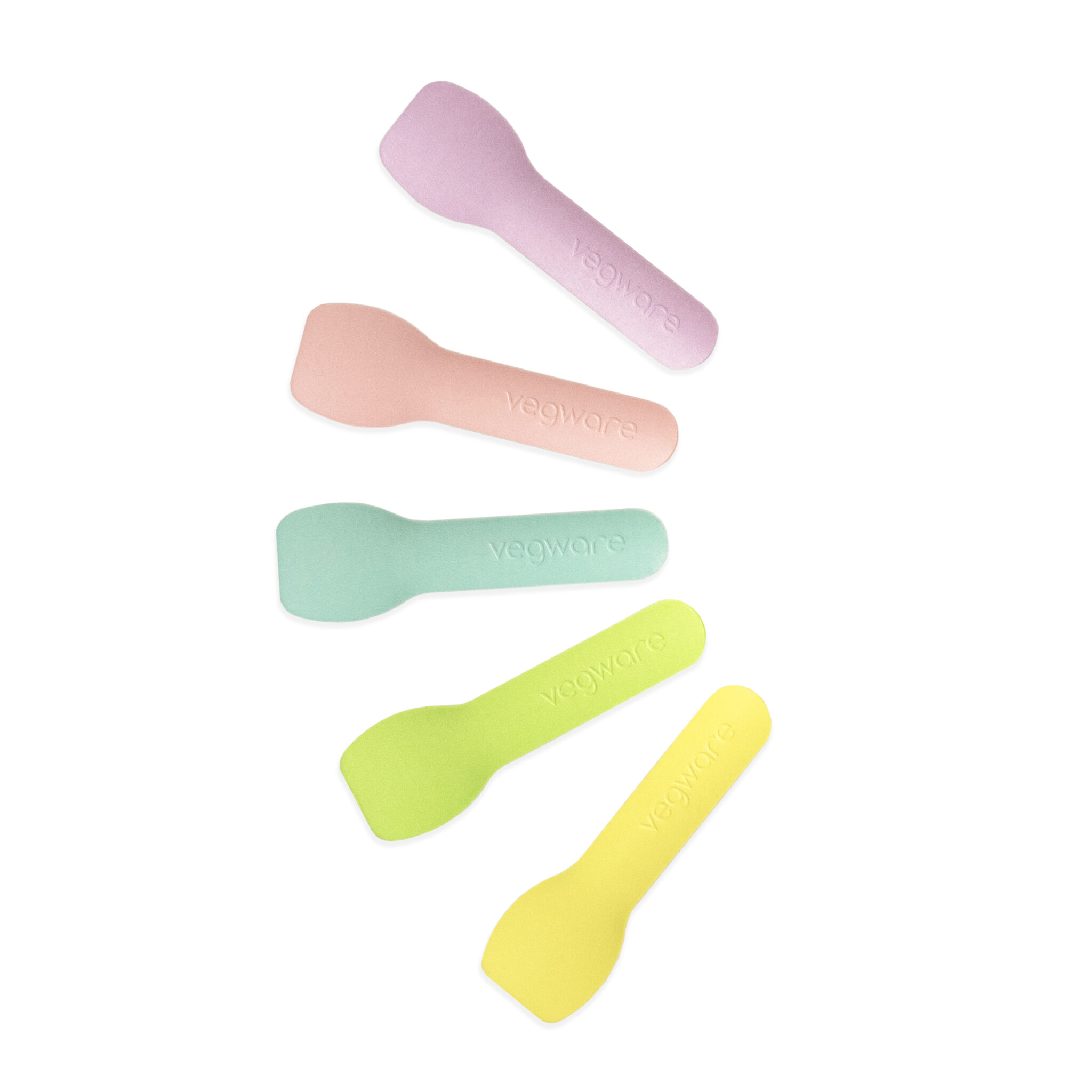 Vegware 3.5" Coloured Paper Ice Cream Spoons CASE - Consort Frozen Foods