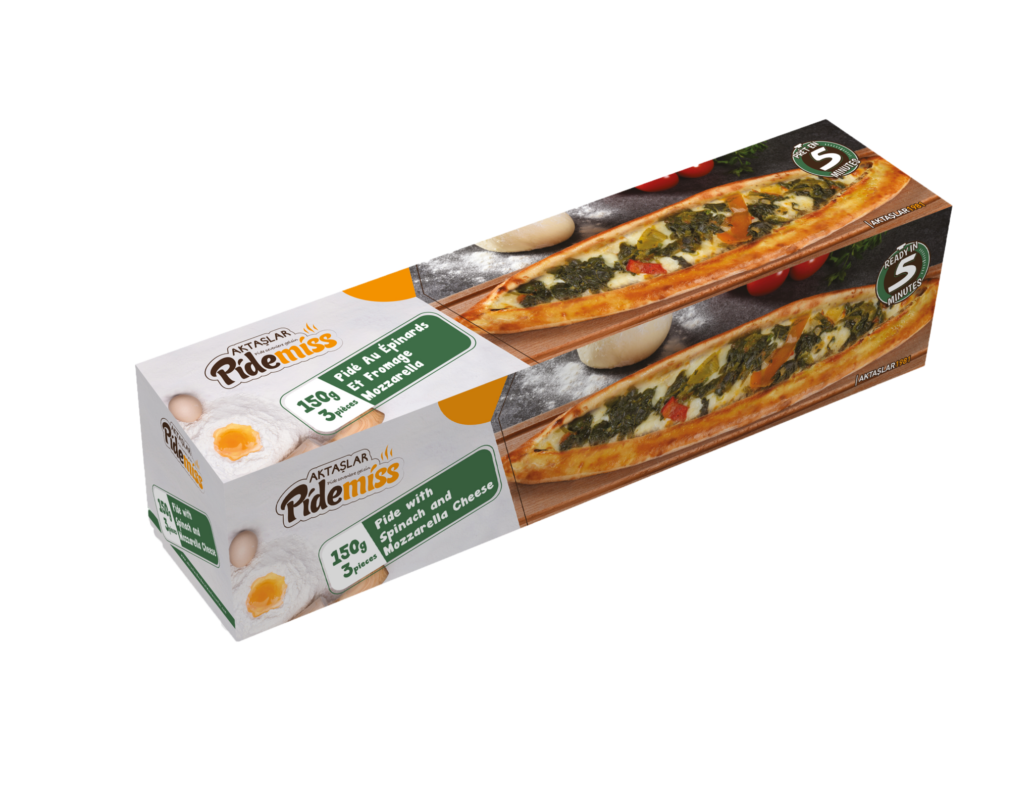 Pidemiss Spinach and Mozzarella Turkish Flatbread - Consort Frozen Foods
