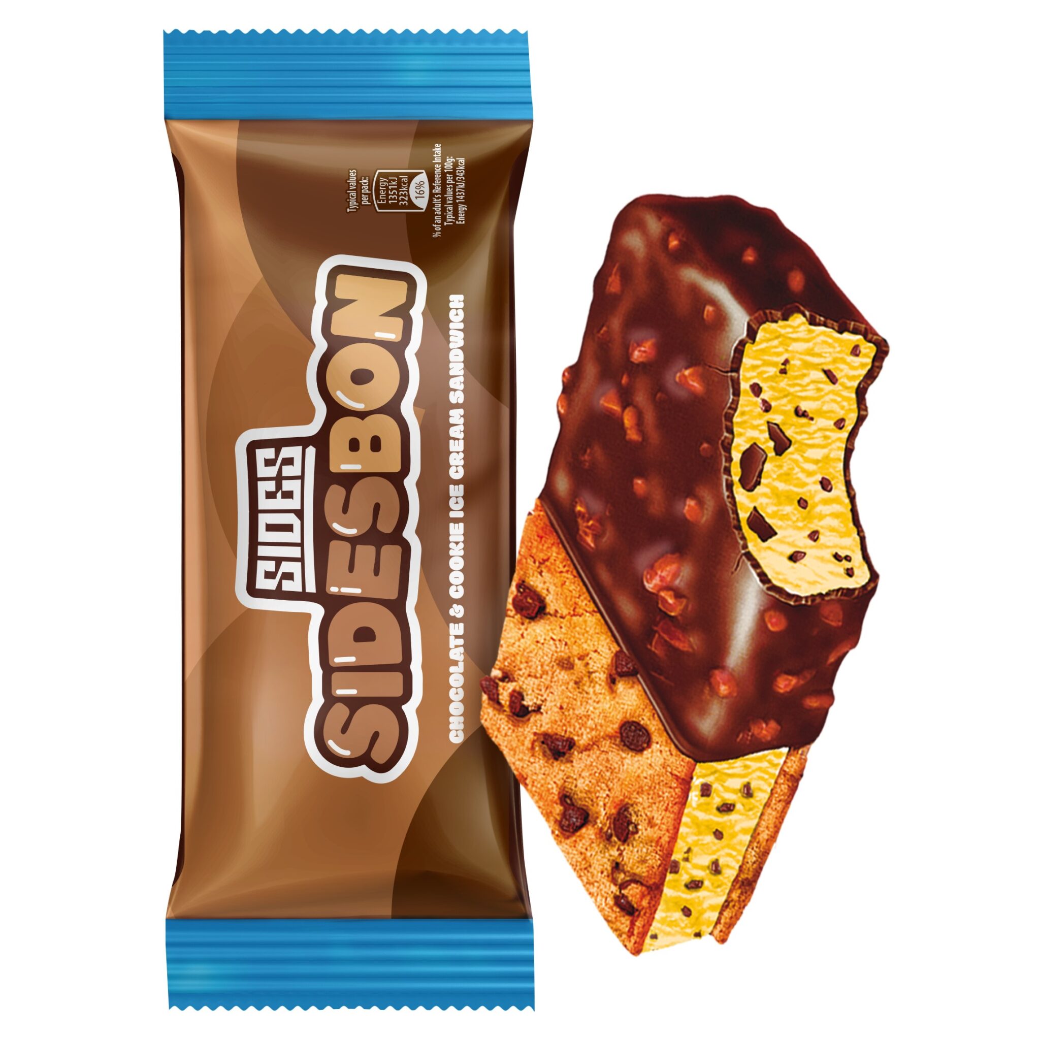 Sides Sidesbon Chocolate and Cookie Ice Cream Sandwich - Consort Frozen ...